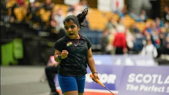 Nithya Sre Sivan won the badminton match with Cai Yi-Lin of Chinese ...